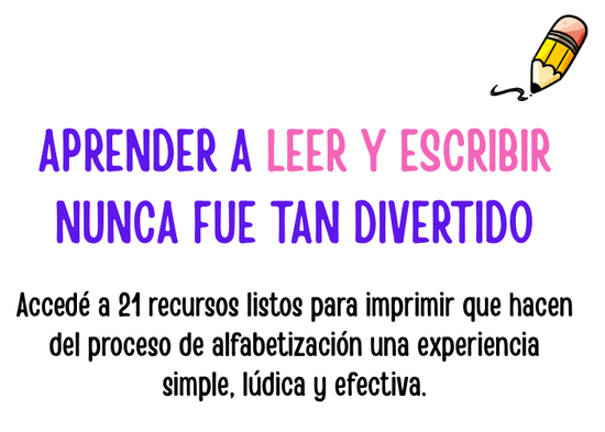 Pack Recursos “Lectoescritura Divertida” – Alfabetizando.ar